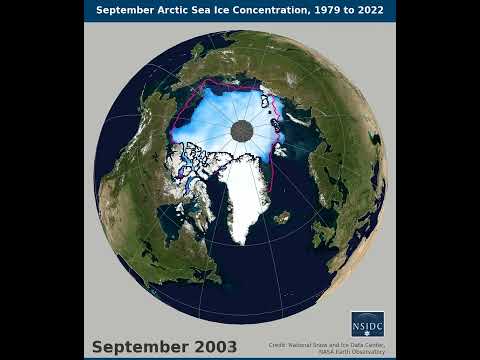 September Arctic Sea Ice Concentration 1979 to 2022
