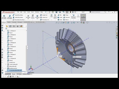 Solidworks design gears: bevel gear