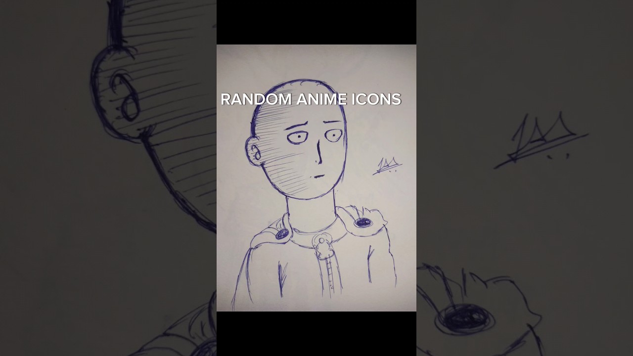 RANDOM ANIME ICONS #animeart #anime #animedrawing #onepunchman #shorts