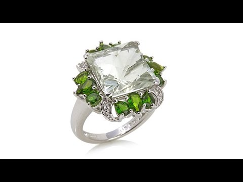Victoria Wieck 8.89ct Chrome Diopside and Prasiolite Ring