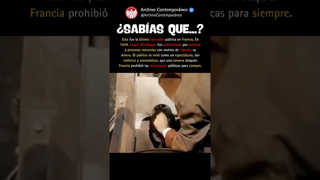 La última ejecución pública en Francia #datoscuriosos #historia #historiaencorto