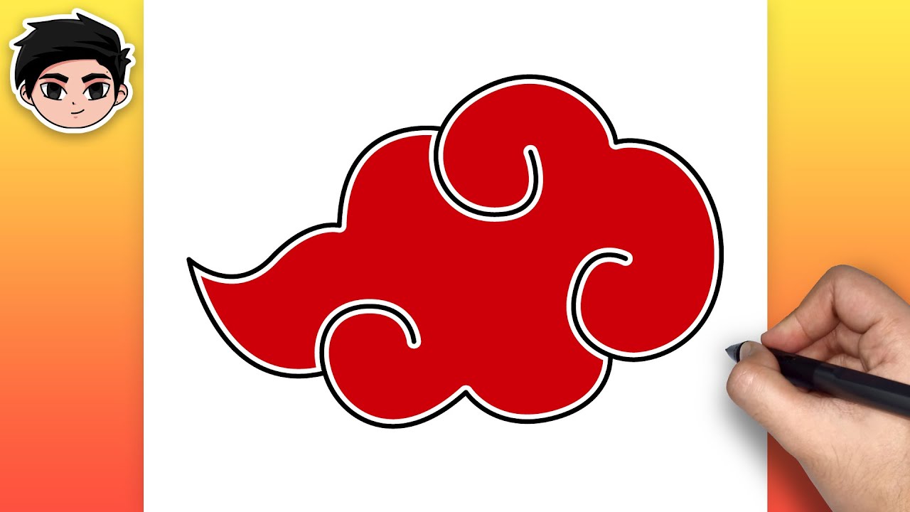 How To Draw AKATSUKI SYMBOL | Naruto - Step By Step Easy For Beginners