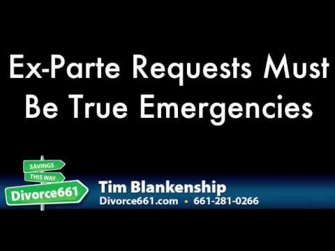 Divorce Ex Parte Requests Must Be True Emergencies