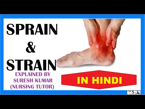 STRAIN AND SPRAIN | मांसपेशियों में खिंचाव और मोच हिंदी में | पेशी टेंडन और लिगामेंट इंजरी, एंकल पेन