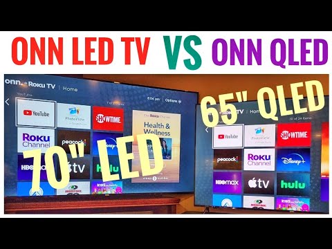 ONN 65" QLED TV Compared ONN 70" LED ROKU Walmart TV Side by side Which Picture is Better?