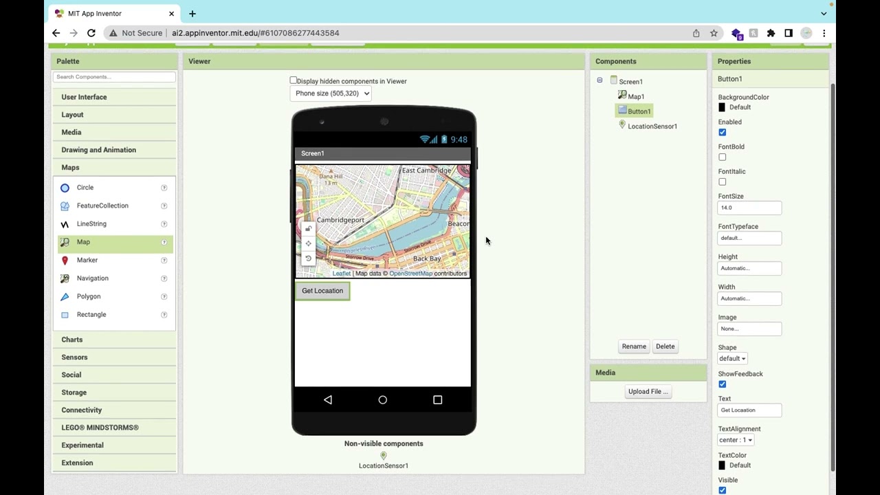 How To Use Location Sensor in MIT App Inventor 2
