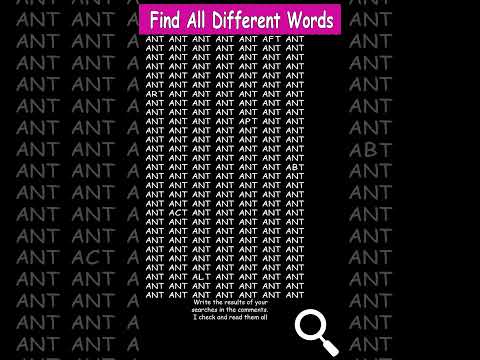 Find The Hidden Words ? Eye Test Puzzle | Ant - Art