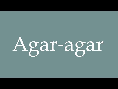 How to Pronounce ''Agar‐agar'' Correctly in French