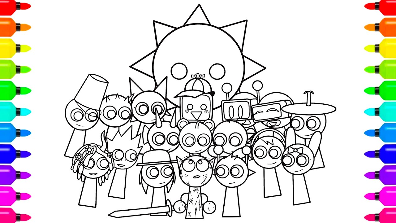 Incredibox Sprunki New Coloring Pages / How to Color All Characters