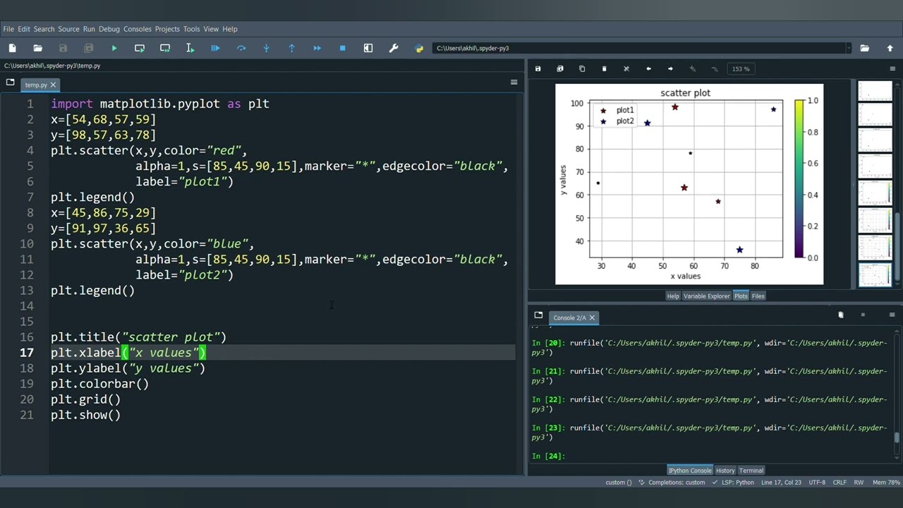Scatter Plot | Matplotlib |Data Visualization| Python Tutorials