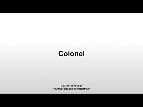 How to pronounce Colonel