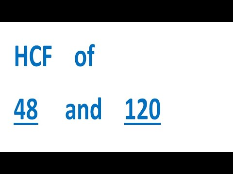 HCF of 48 and 120
