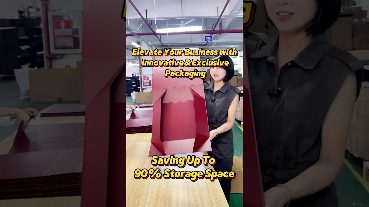 Elevate your #business with #creative #folding #magnetic #box #custom #packaging #brand #clothing