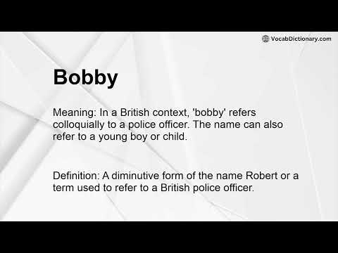 Bobby Meaning