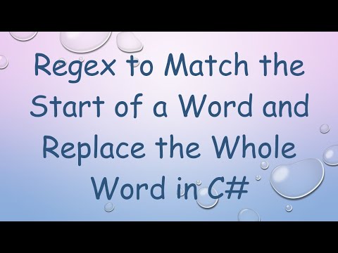 Regex to Match the Start of a Word and Replace the Whole Word in C#
