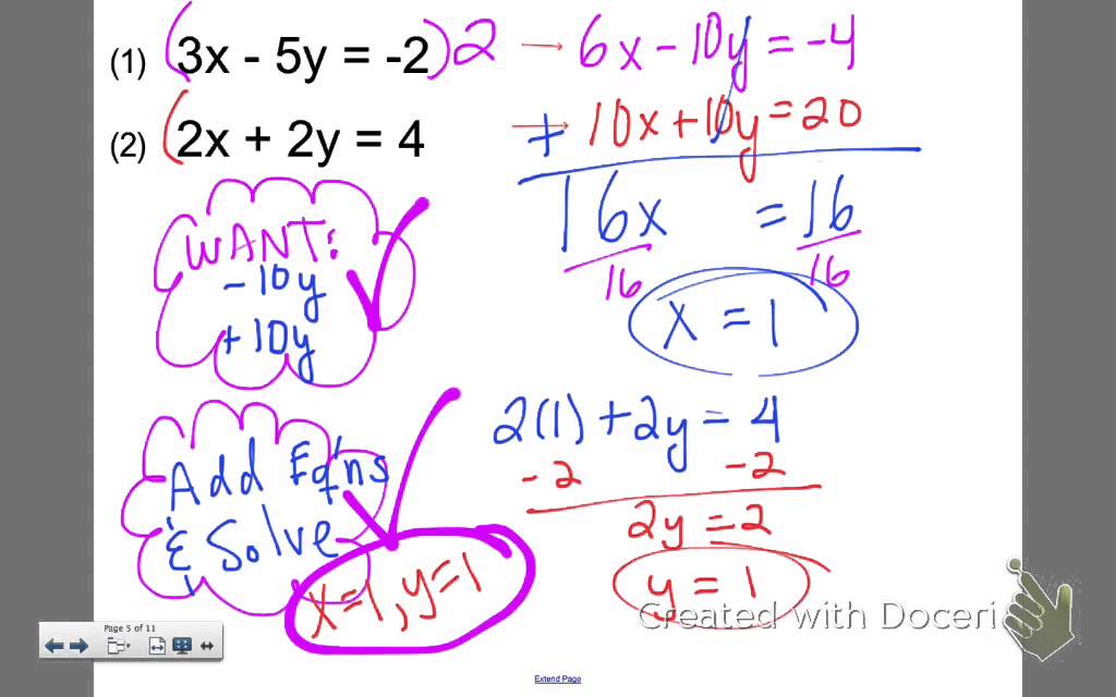 finite ch2 topic 1 - Elimination Method
