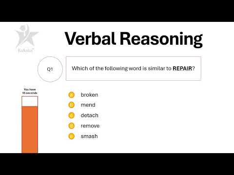 Scholarship Prep Verbal Reasoning - Which of the following word is similar to REPAIR?