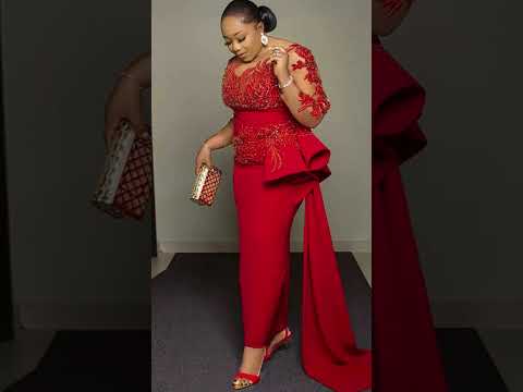 Plus Size Arabic Aso Ebi Prom Dresses Red Lace #shorts