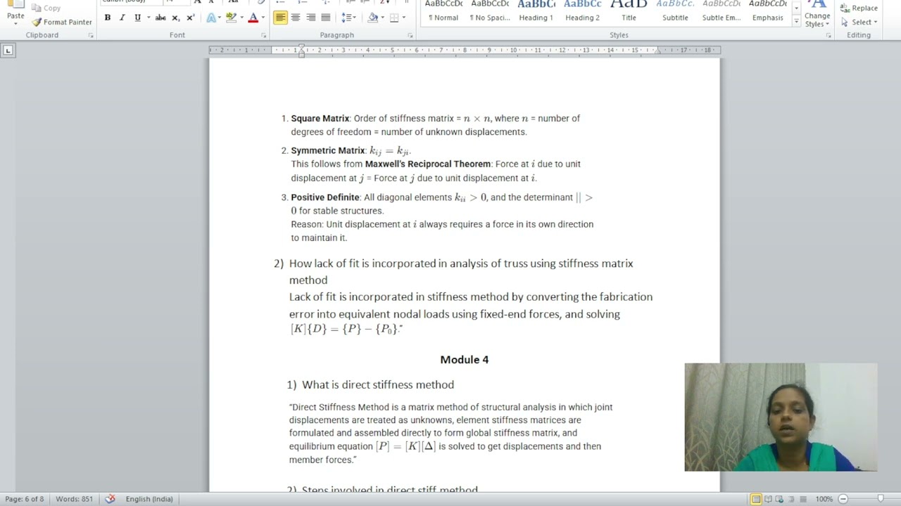 Sure shot Theory questions for Structural analysis II (2019 SCHEME KTU)