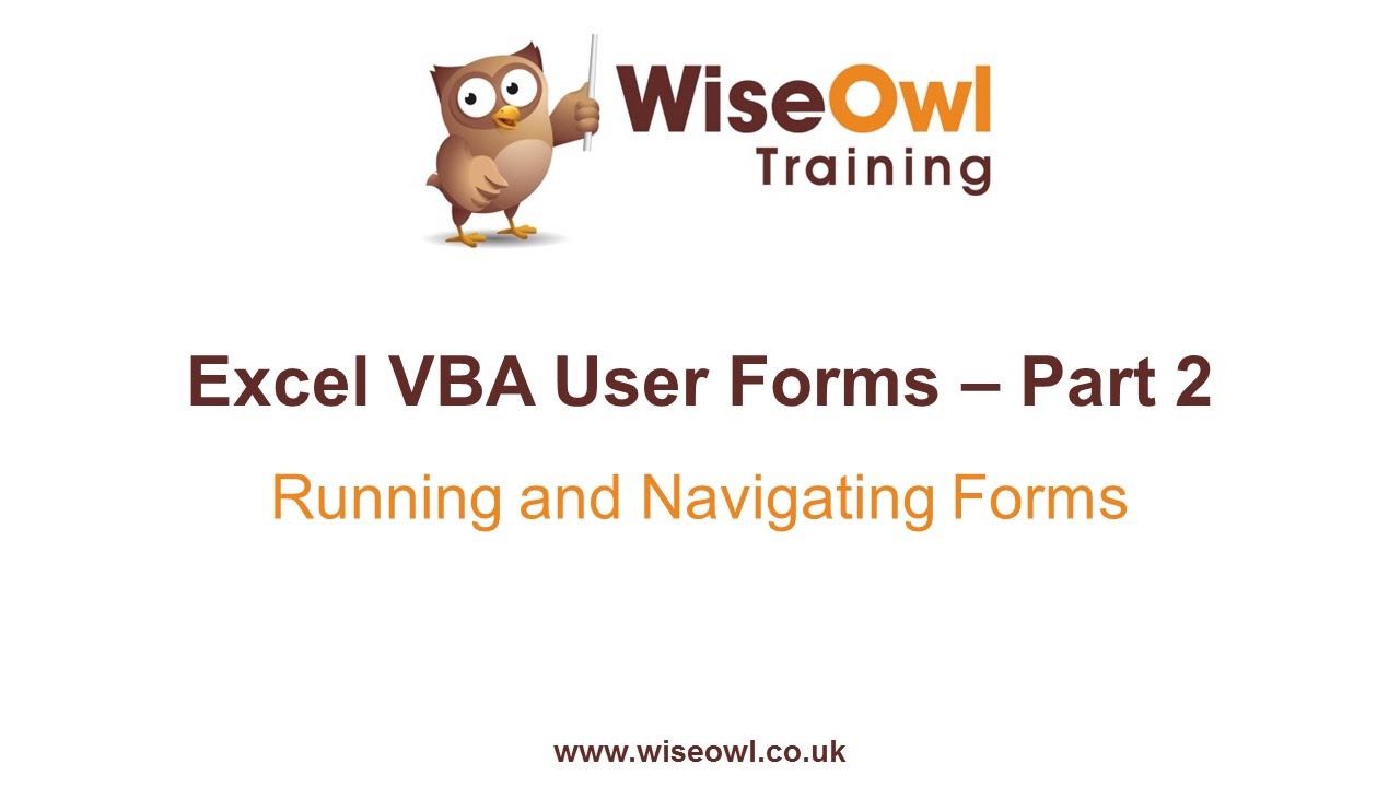 Excel VBA Forms Part 2 - Running and Navigating Forms