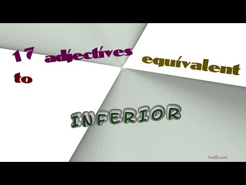 inferior - 17 adjectives similar to inferior (sentence examples)