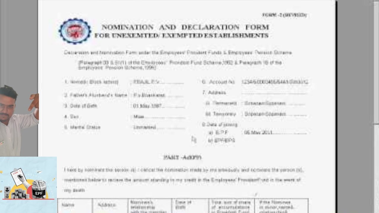 How to fill Form 2 in Hindi? | provident fund nomination | #form #nomination #how #legal #pf