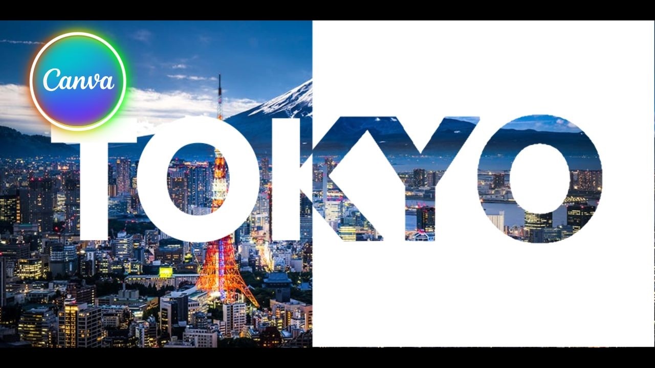Canva Tokyo Knockout Text Effect  | Easy Canva Tutorial