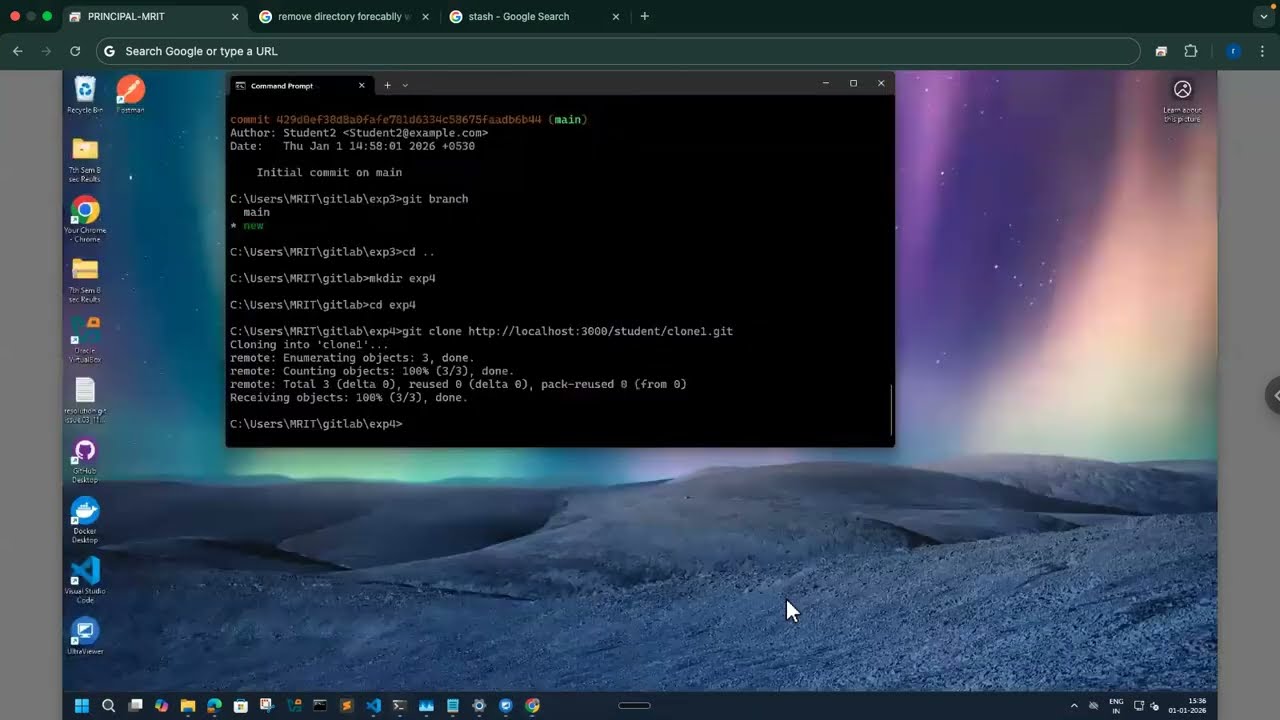 BCS358C - Experiment 4 - Clone repository - Collaboration and Remote Repositories