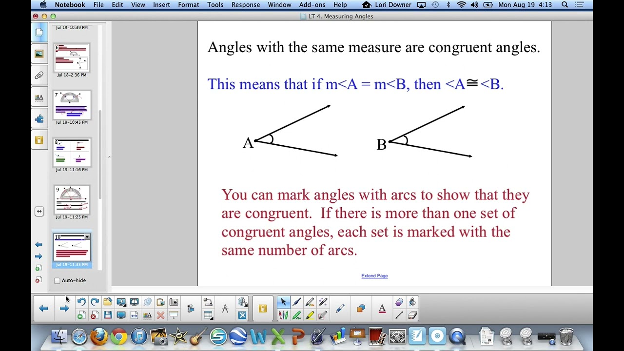 Unit 1 Part 2 LT #4 Measuring Angles
