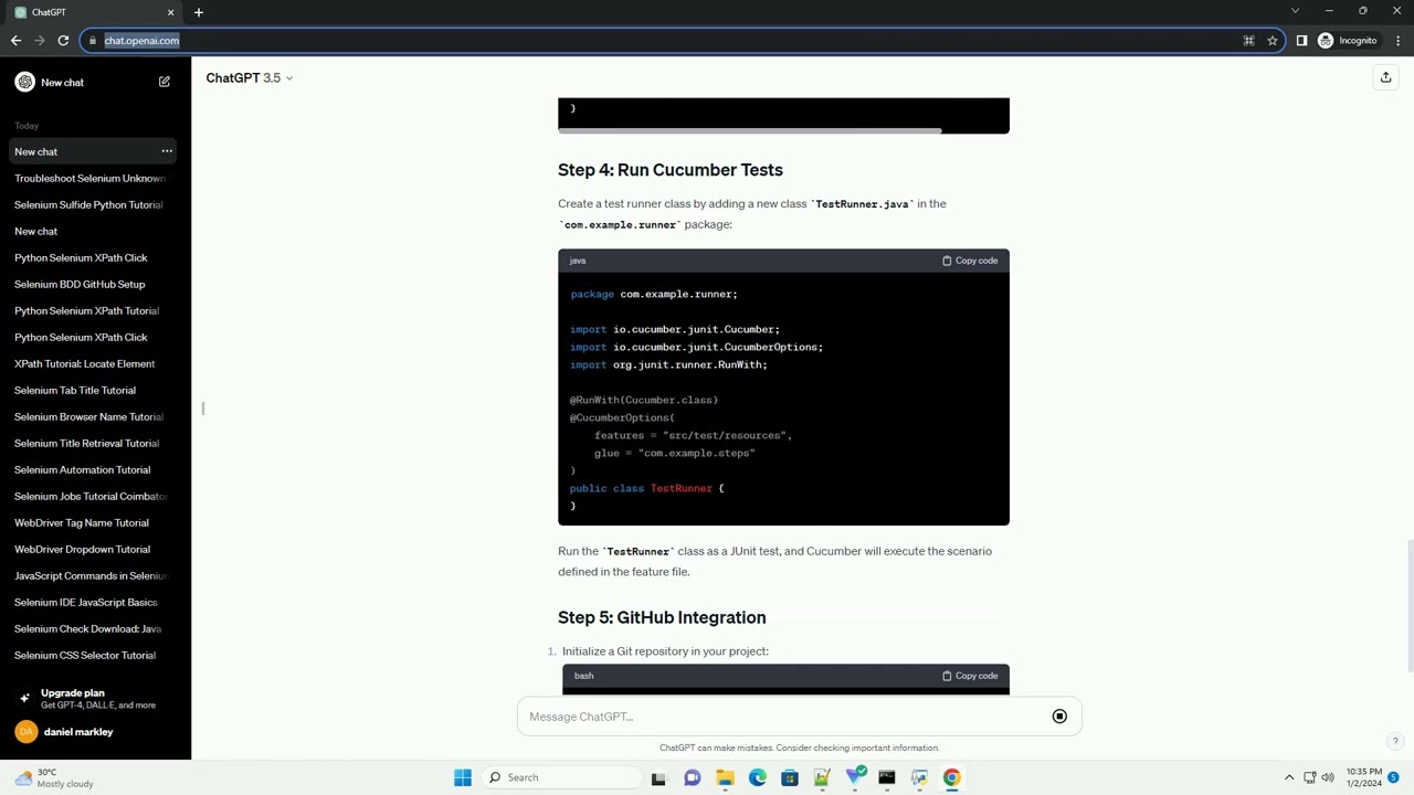 cucumber java selenium webdriver example github
