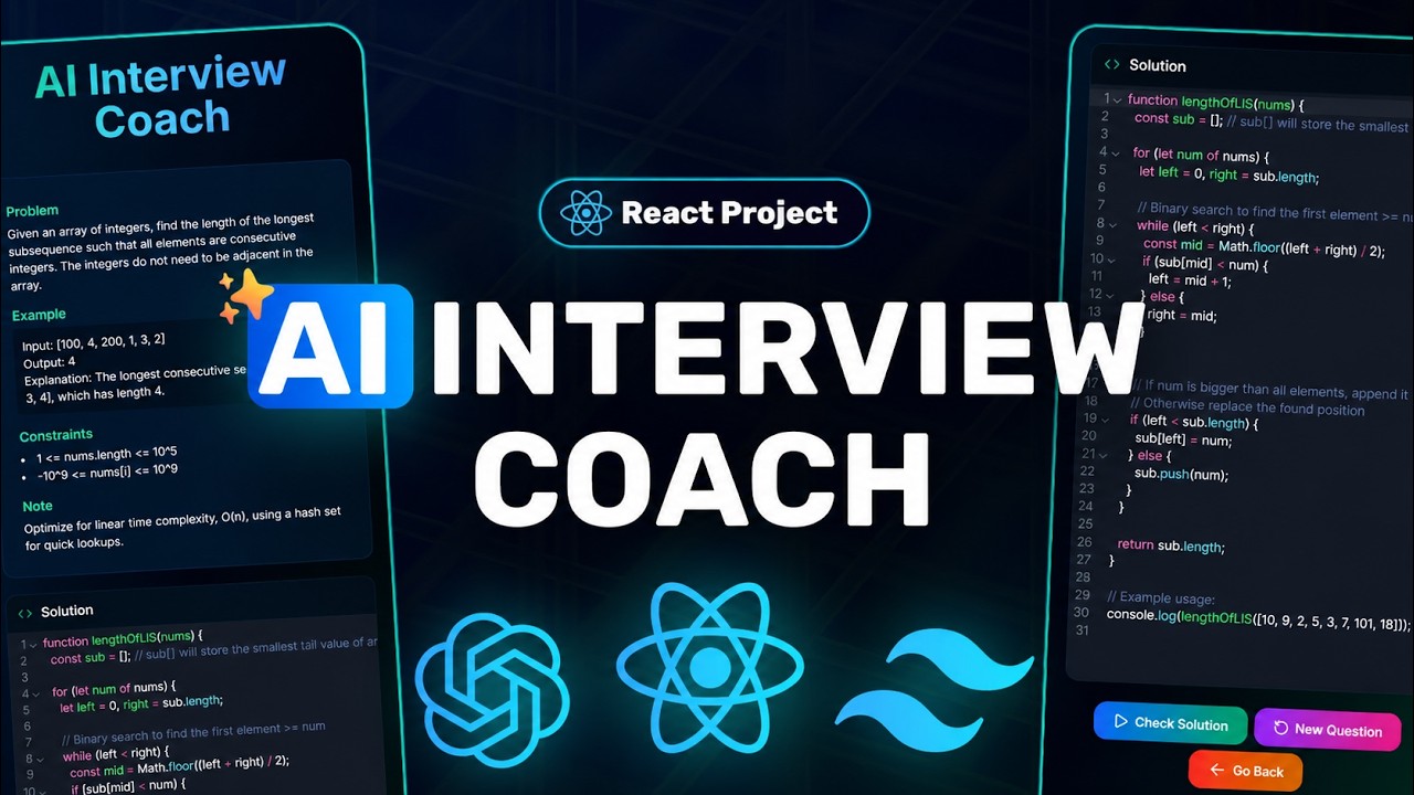 Build an AI Interview Coach with React, Tailwind CSS & Puter.js | Full Course.#reactjs #tailwindcss