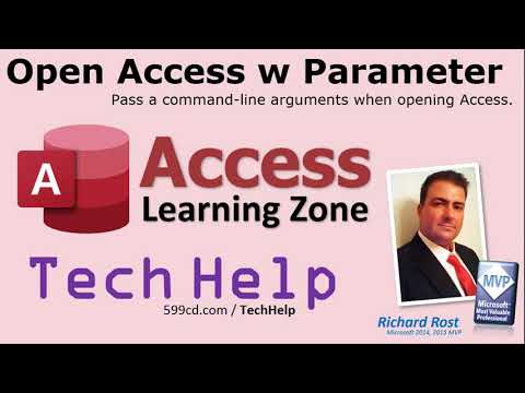 Opening Microsoft Access with Command Line Parameters, Switches, Arguments - Command Function