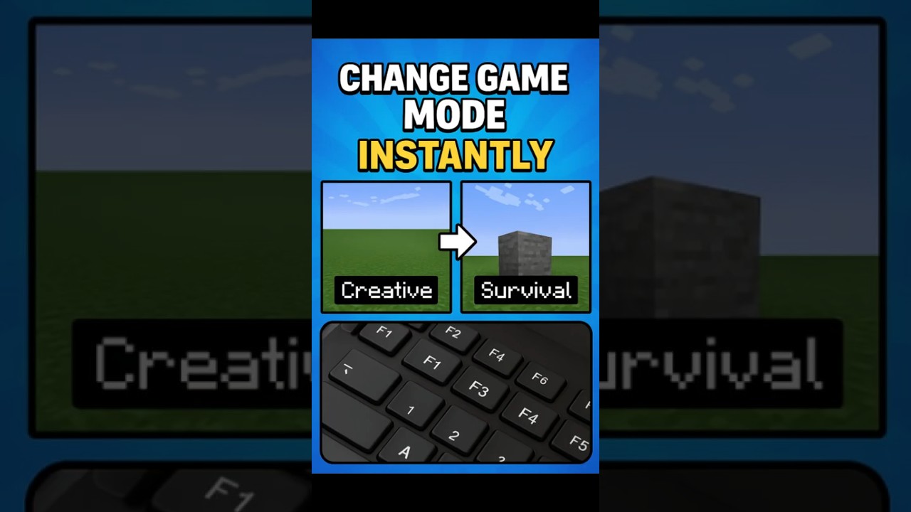 How to Switch Game Mode Instantly in Minecraft.just for Java #minecraft@dream@Technoblade