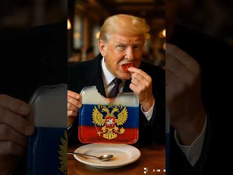 Trump eaten the russian flag funny video #uk #funny #trump #putinrussia #trumpswar #ukraine