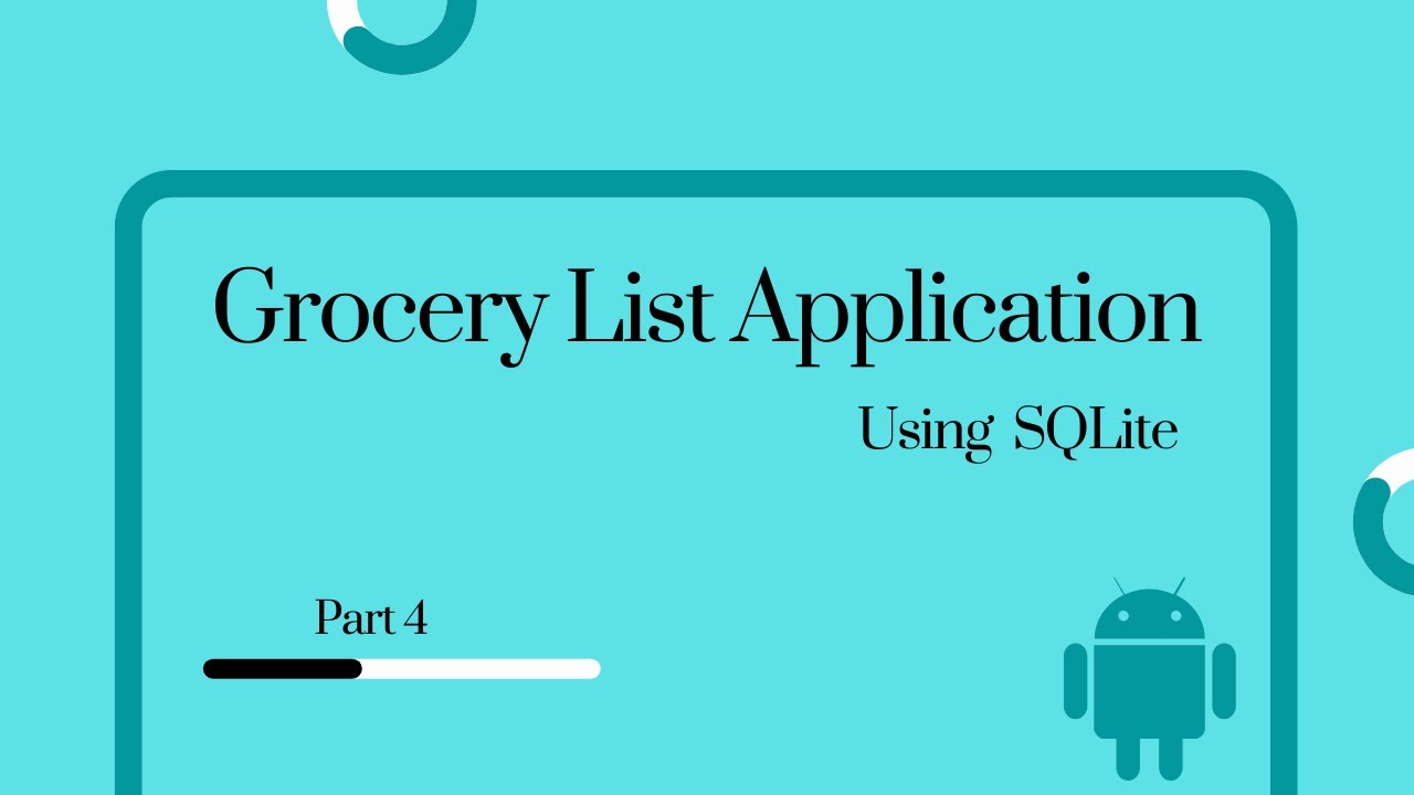 Android Studio | Grocery List application using SQLite Database - Part 4 #androidstudio #Java