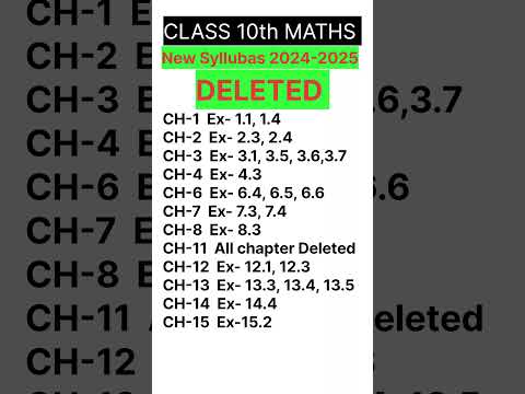 2024-25 syllabus DELETED ❤️🔥😯CLASS 10 MATHS | #newsyllabus #shortsvideo #shorts #trending