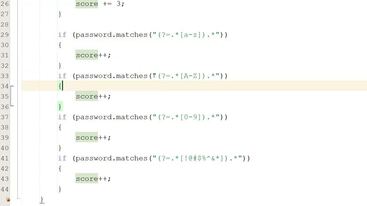 Check the Strength of a Password Using Java