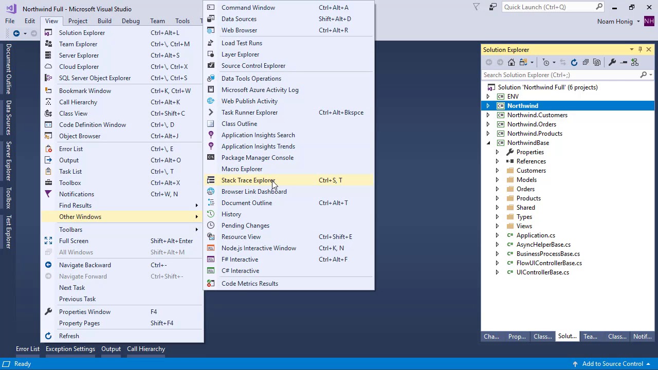 New Stack Trace Explorer