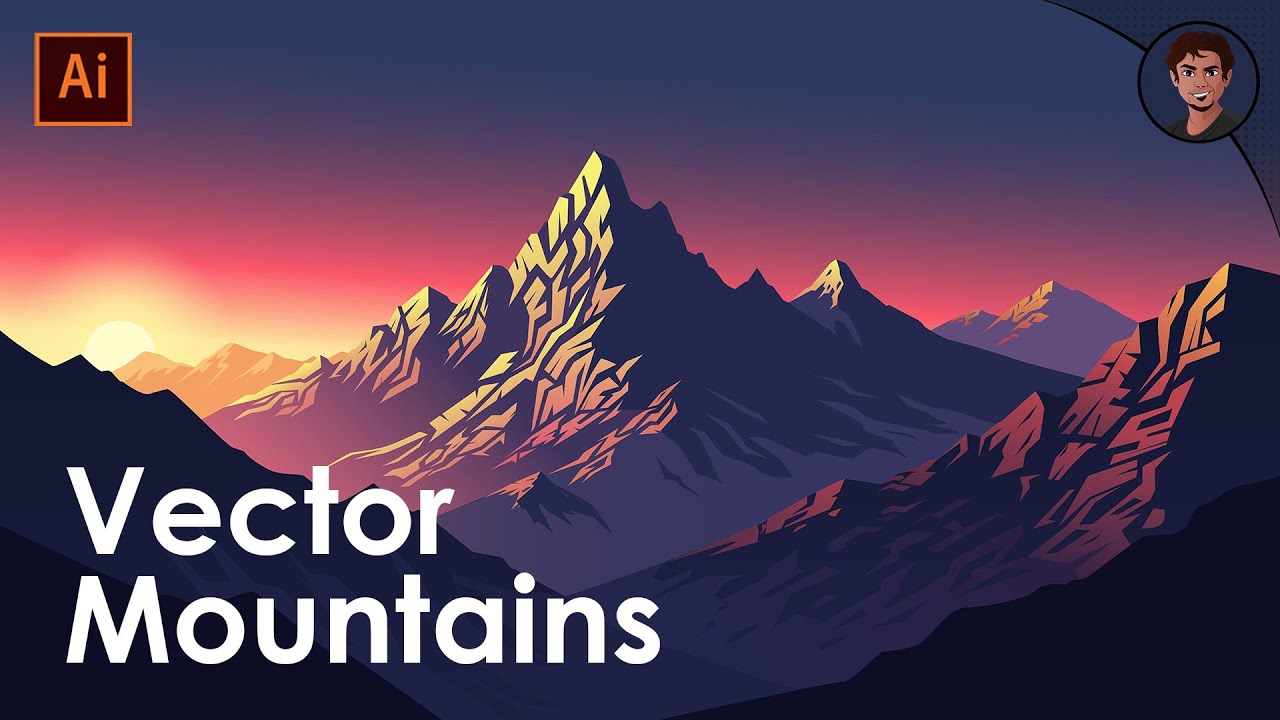 How to Draw Stunning Vector Mountains 🌄 | Easy Tutorial