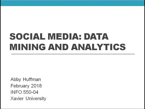 Social Media: Data Mining and Analytics