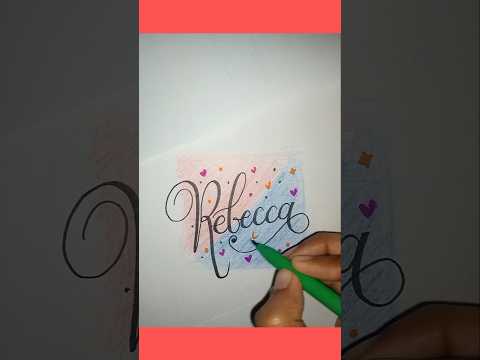 Rebecca name calligraphy l tell me yours names in comment #passionofcalligraphy #straykids