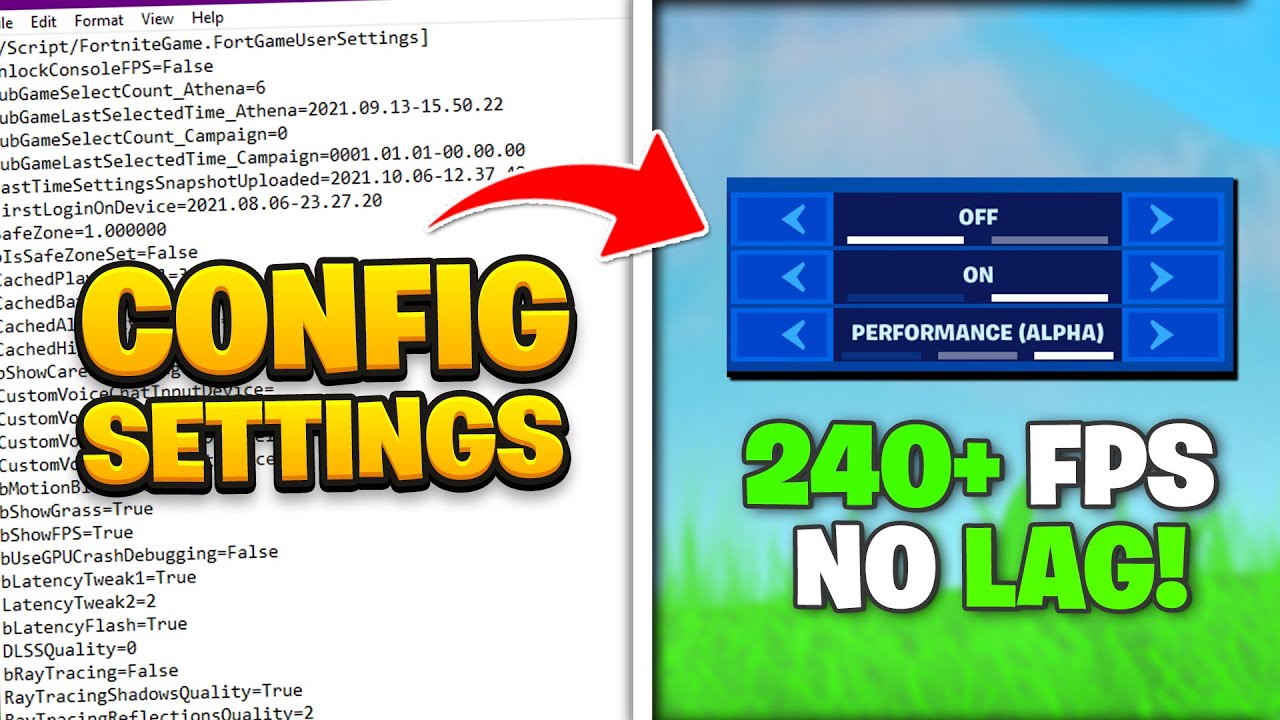 BEST CONFIG Settings Performance Mode Fortnite - (Remove Input Delay & Boost FPS)
