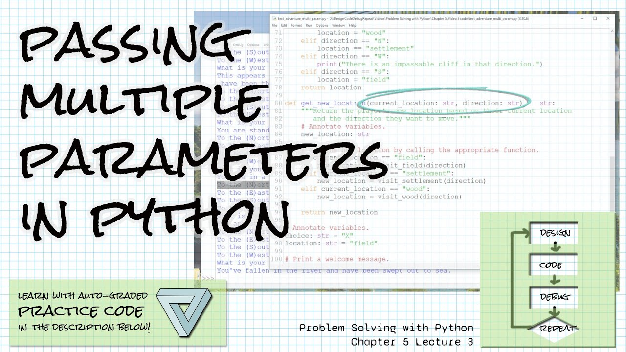 Functions with multiple parameters in Python Problem Solving w/Python Ch 5 Lecture 3
