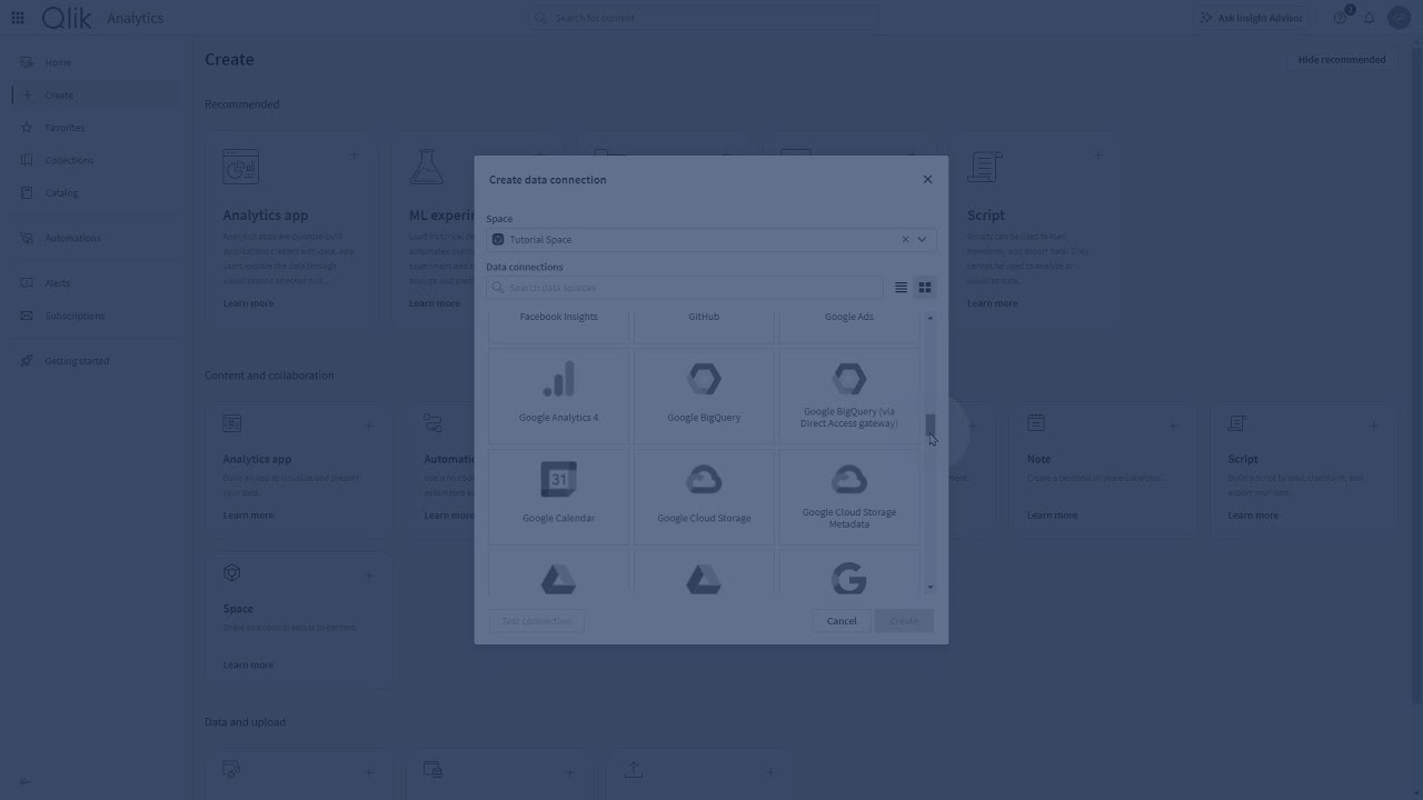 Connecting to data sources