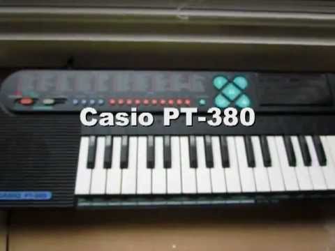Vintage Casio PT-380 keyboard with ROM-Pack & key lighting | Reverb