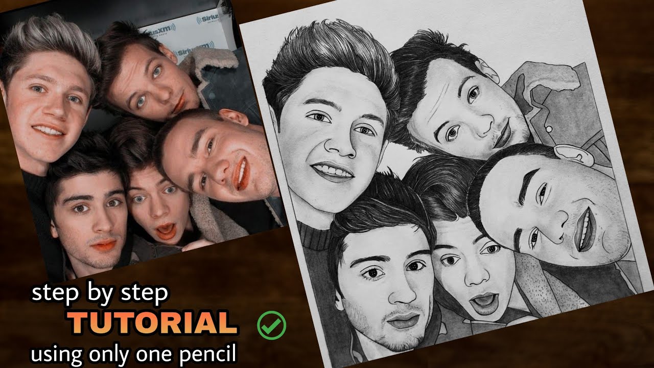 How to draw One Direction step by step - Easy Drawing Tutorial | YouCanDraw