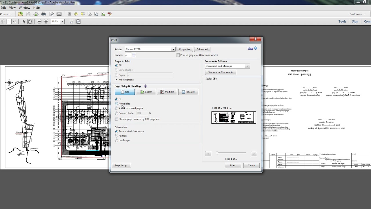 How to print drawing long paper size by plotter