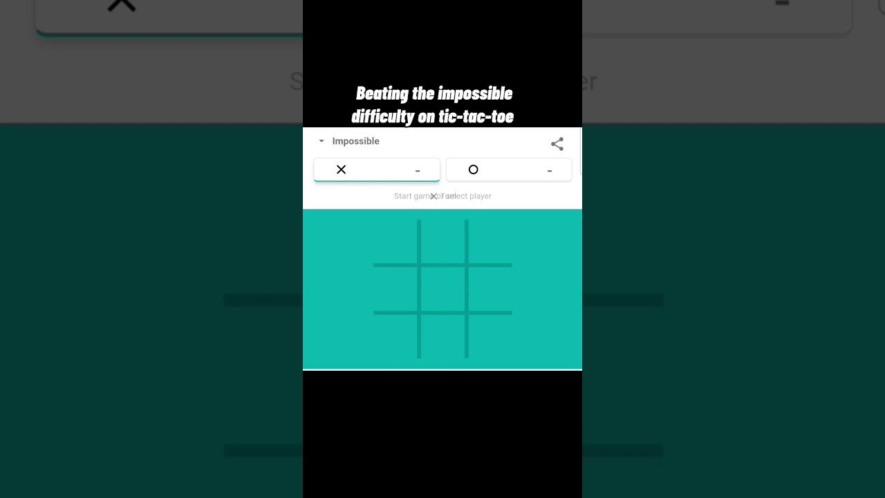 Beating the impossible difficulty On tic-tac-toe