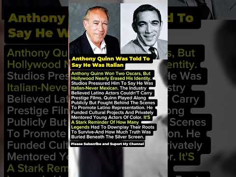Anthony Quinn was told to say he was italian! #shorts #celebrity #famous #hollywood