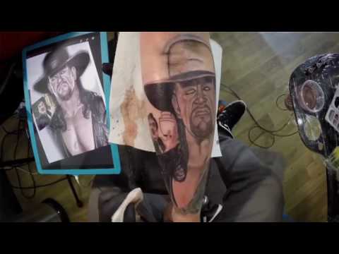 Time-lapse of the Undertaker Portrait tattoo
